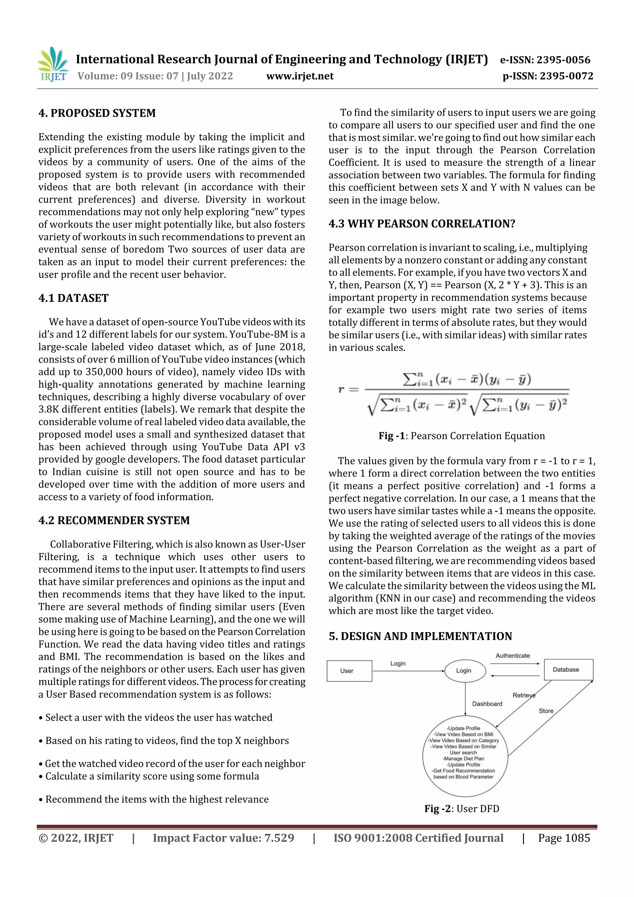 B-Fit: A Fitness and Health Recommendation System | PDF