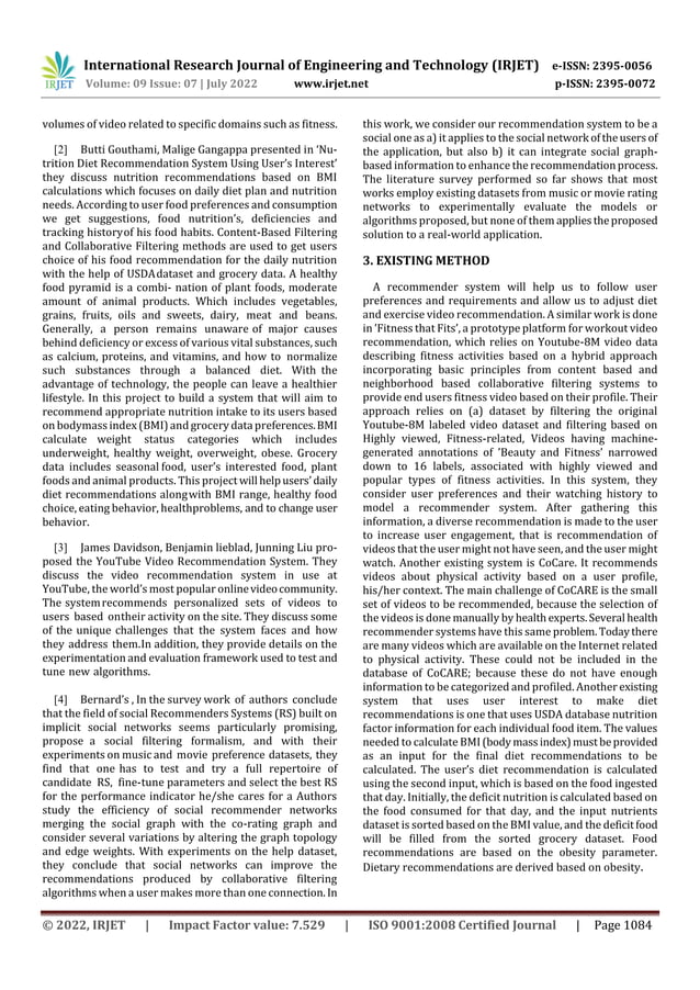 B-Fit: A Fitness and Health Recommendation System | PDF | Healthy ...