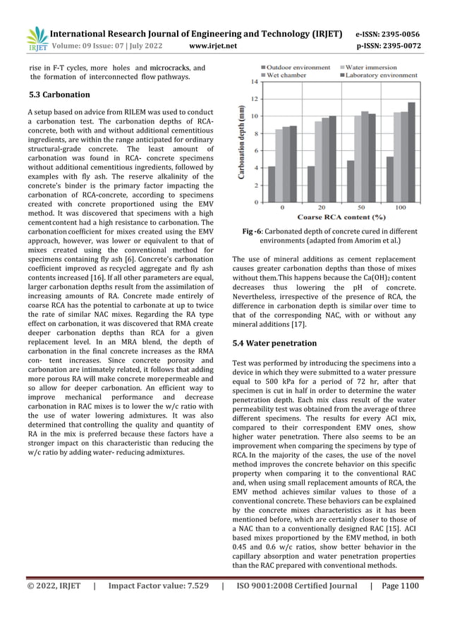 Durability Of Recycled Aggregate Concrete With Conventional And Equivalent Mortar Volume Method