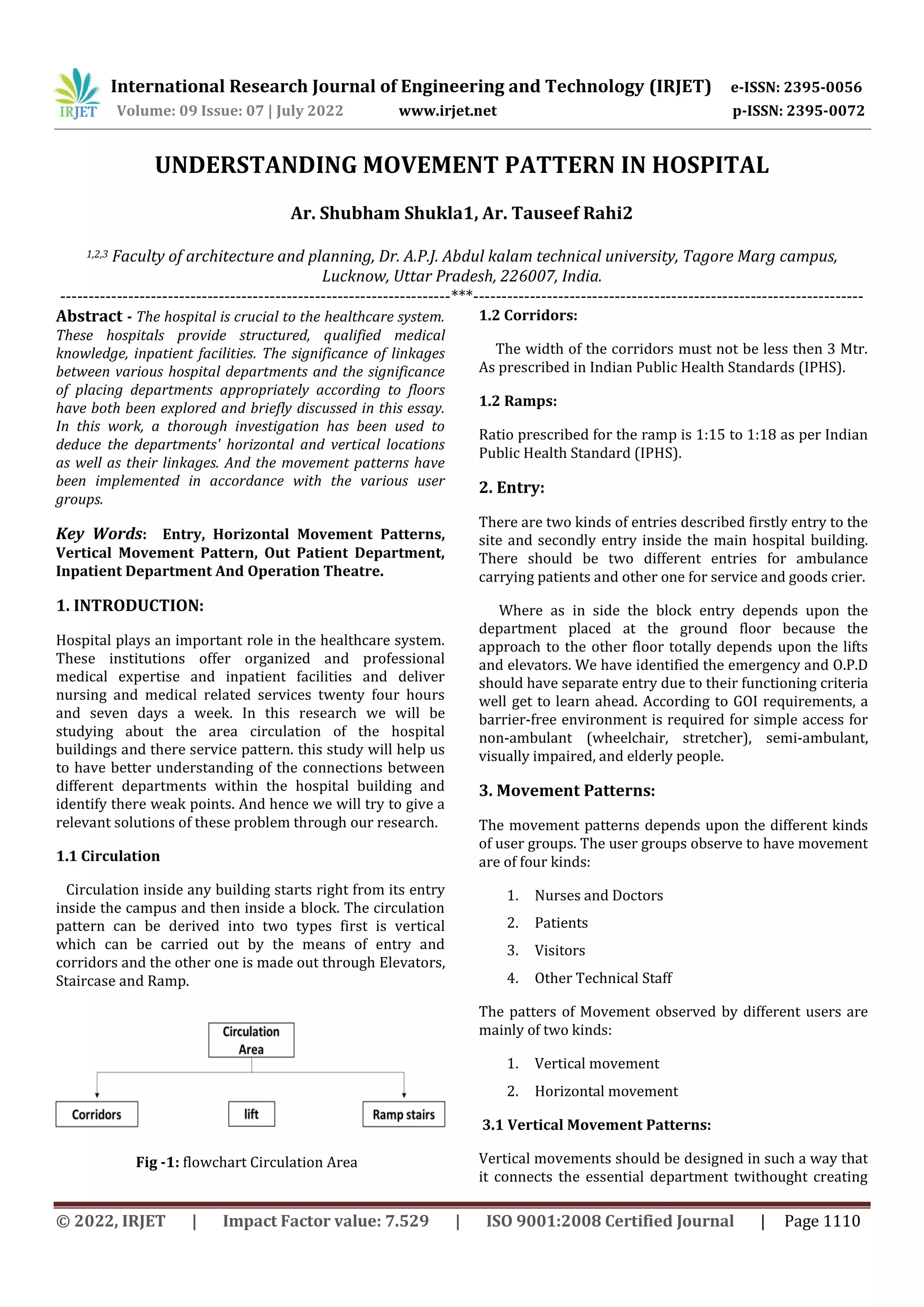 UNDERSTANDING MOVEMENT PATTERN IN HOSPITAL | PDF