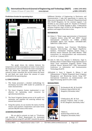 Prediction and Analysis of Water Requirement in Automated Irrigation ...