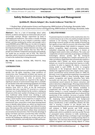 Safety Helmet Detection in Engineering and Management | PDF
