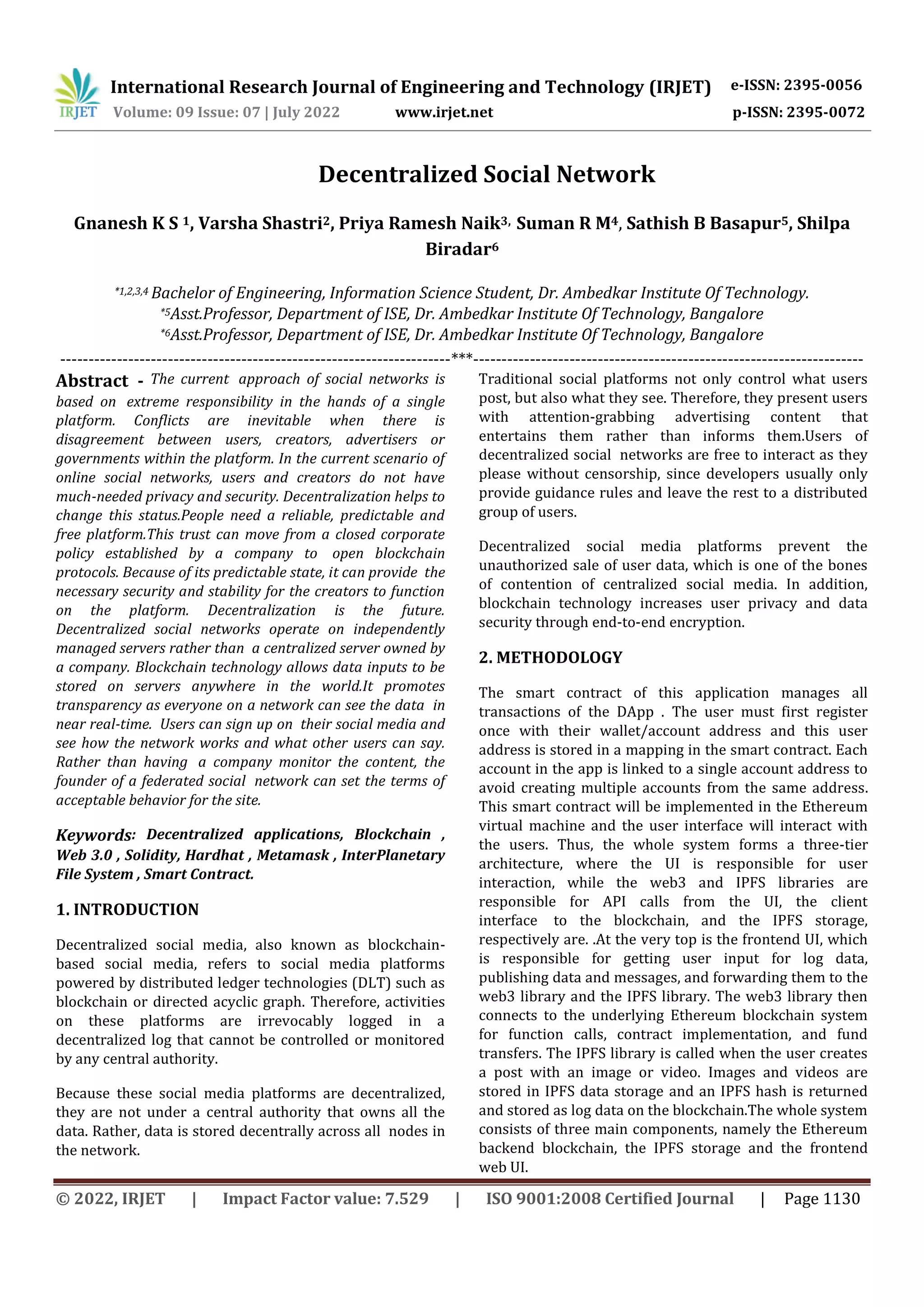 Decentralized Social Network | PDF | Internet | Computing