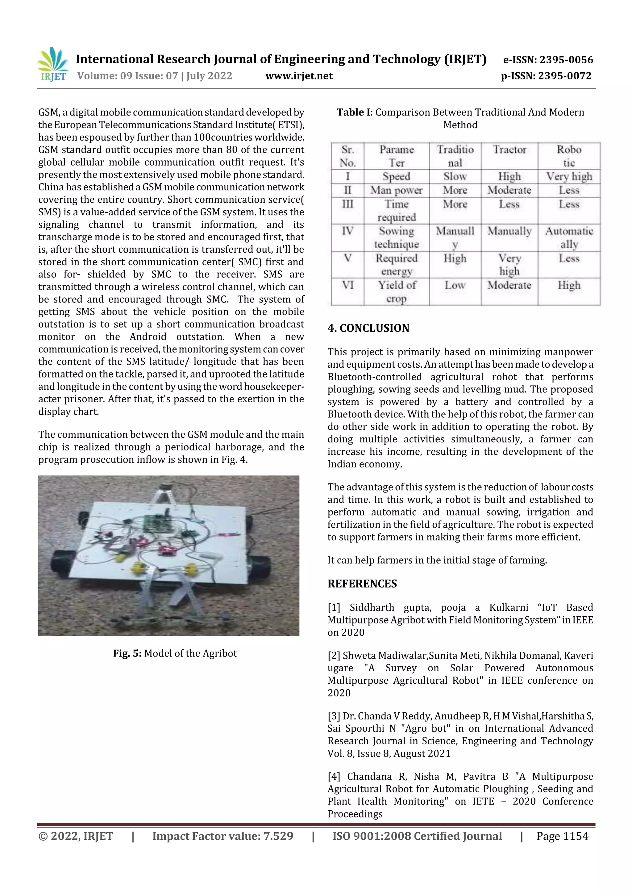 Multifunctional Agribot using Android for Small Plantations | PDF