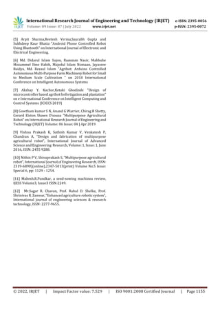 Multifunctional Agribot using Android for Small Plantations | PDF