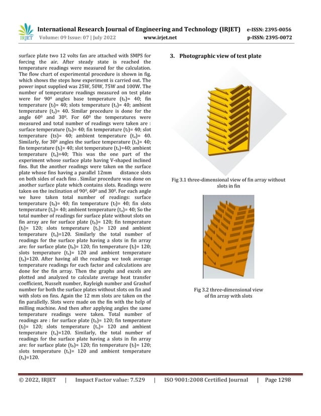EXPERIMENTAL INVESTIGATION OF HEAT TRANSFER BY FORCE CONVECTION ON ALLUMINIUM CASTED V-SHAPED ...