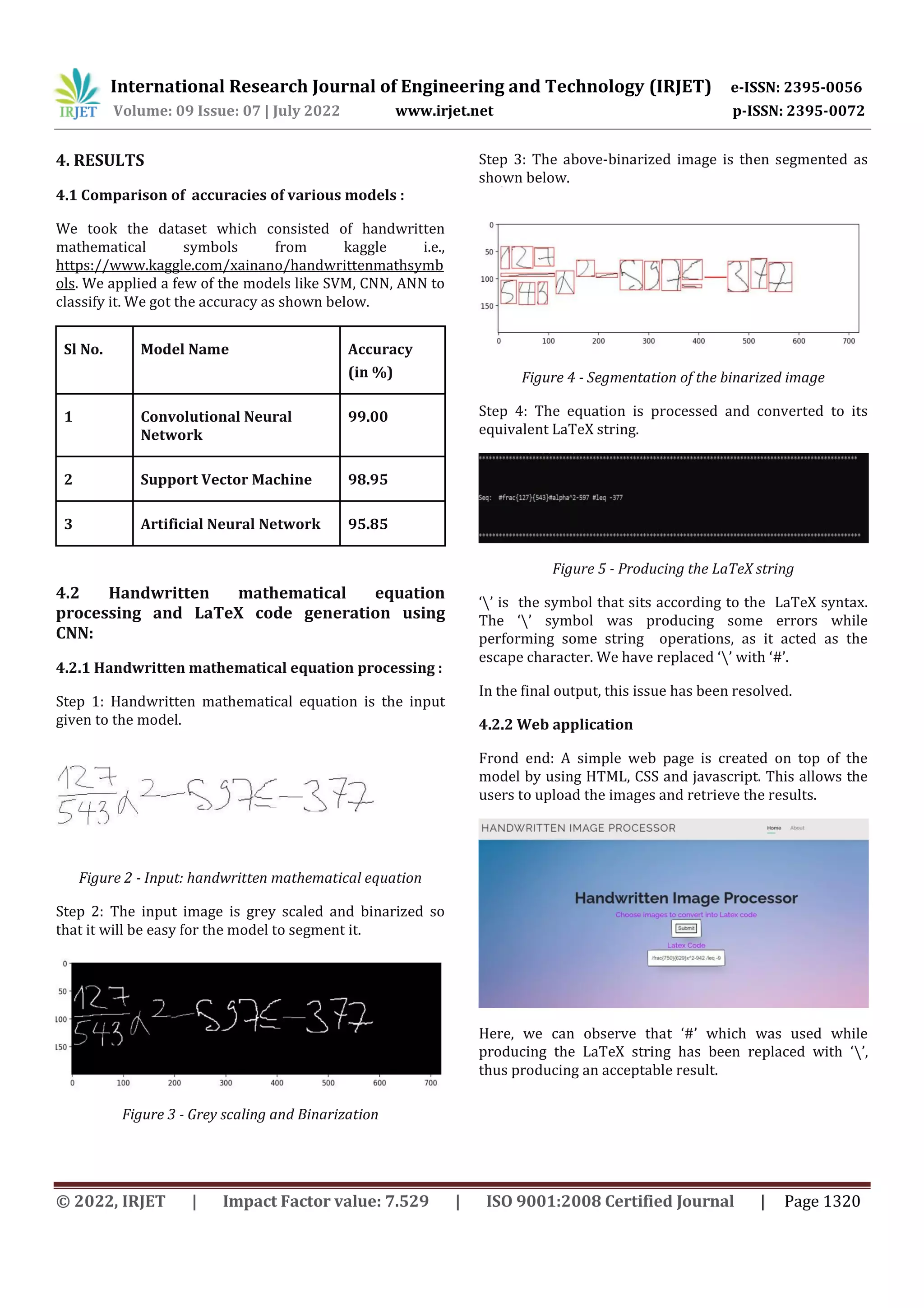 Generating LaTeX Code for Handwritten Mathematical Equations using Convolutional Neural Network ...
