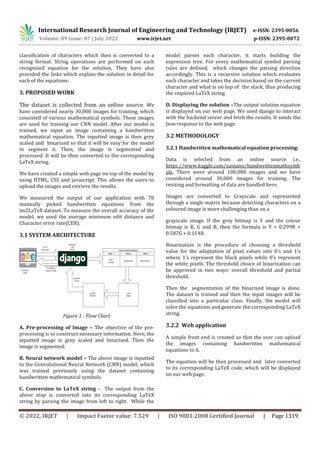 Generating LaTeX Code for Handwritten Mathematical Equations using Convolutional Neural Network ...