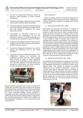 Lab Work And Investigations Of Bituminous Concrete Using Varoius Types ...