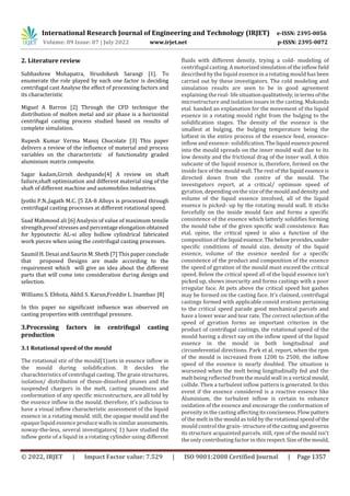 A Review on centrifugal casting and Application. | PDF