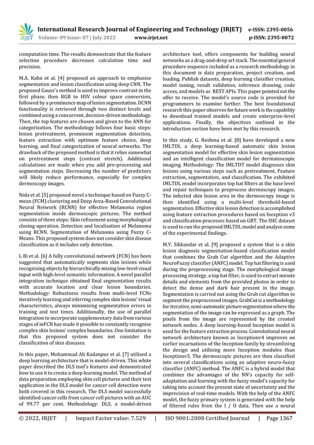 Deep Learning-Based Skin Lesion Detection and Classification: A Review | PDF