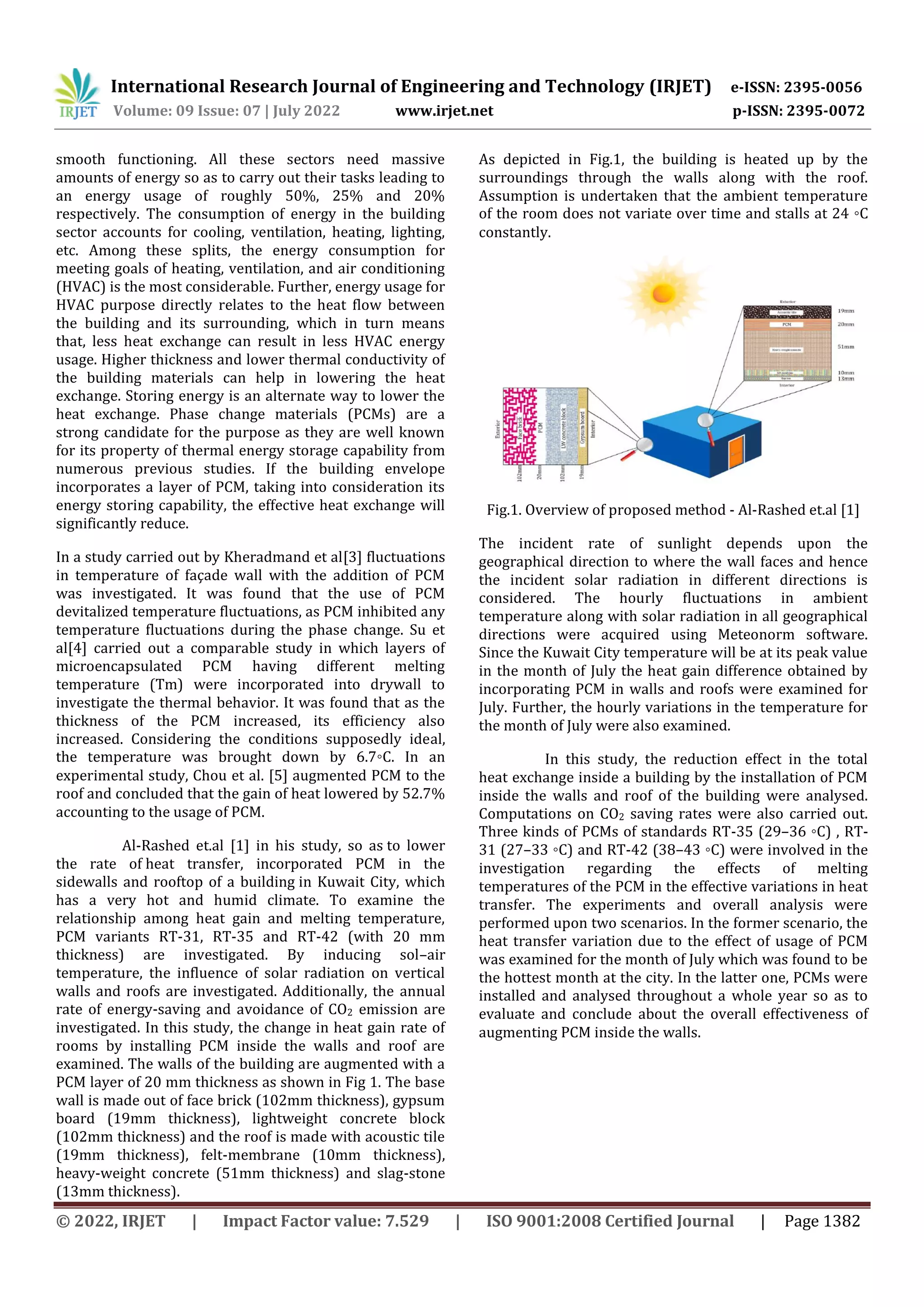 A REVIEW ON ENERGY EFFICIENT BUILDINGS - USING PHASE CHANGE MATERIALS ...