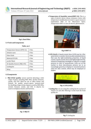 Portable Air Purifier Monitoring And Controlling System | PDF