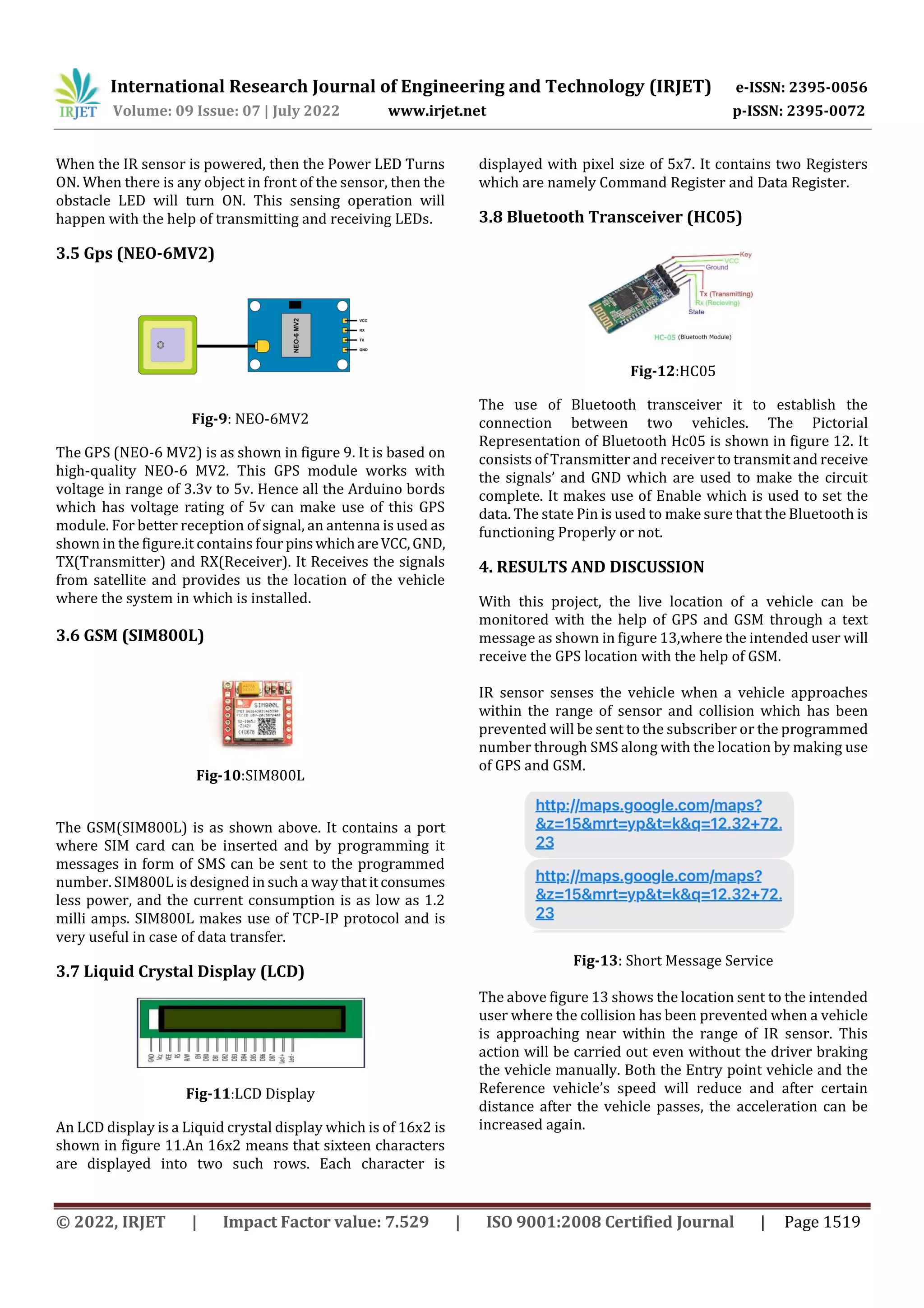 VEHICLE TO VEHICLE COMMUNICATION FOR ACCIDENT-AVOIDANCE SYSTEM | PDF | Auto Safety Technologies ...