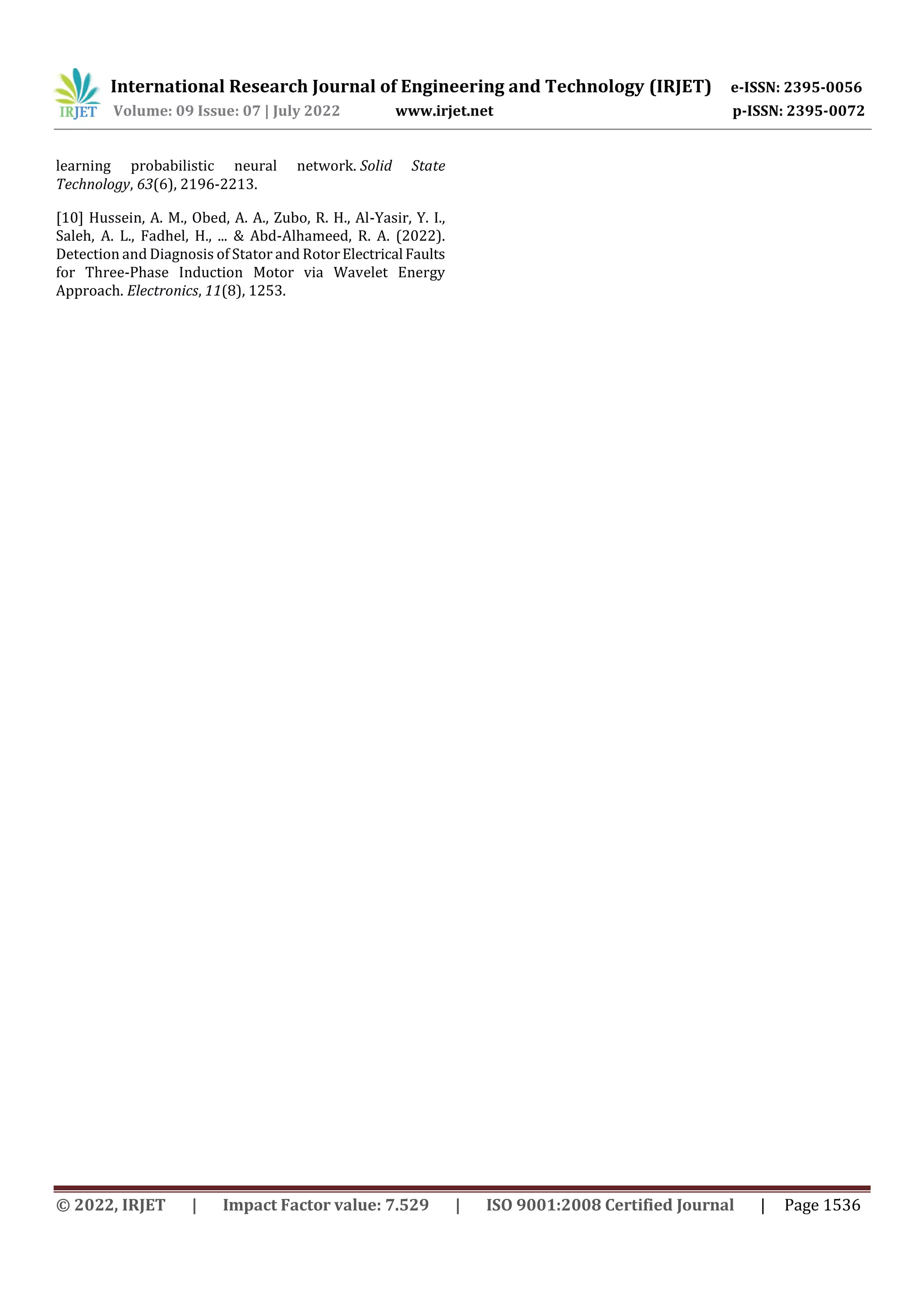 Review Three Phase Induction Motor Stator Fault Classifiers Pdf