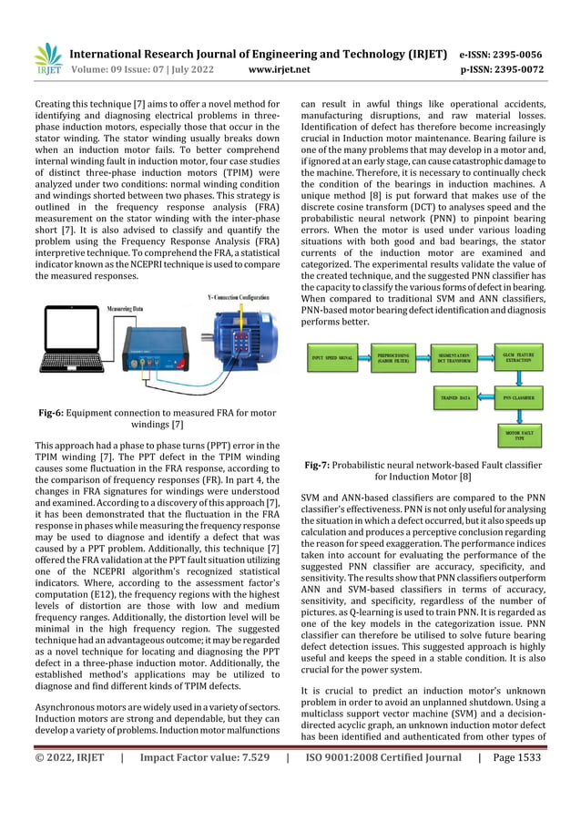 Review Three Phase Induction Motor Stator Fault Classifiers Pdf