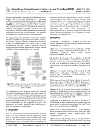 Review: Three Phase Induction Motor Stator Fault Classifiers | PDF