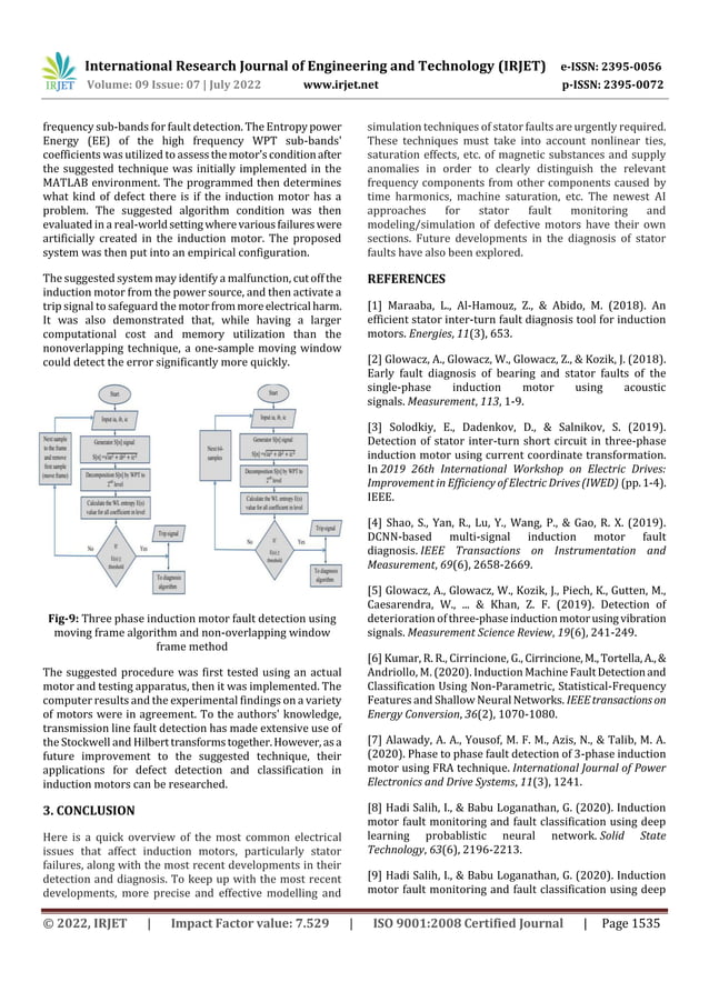 Review Three Phase Induction Motor Stator Fault Classifiers Pdf