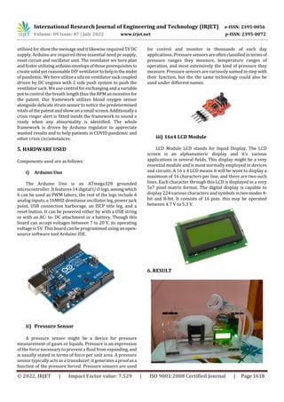 DIY Ventilator using Arduino with Blood Oxygen Sensing for Covid ...