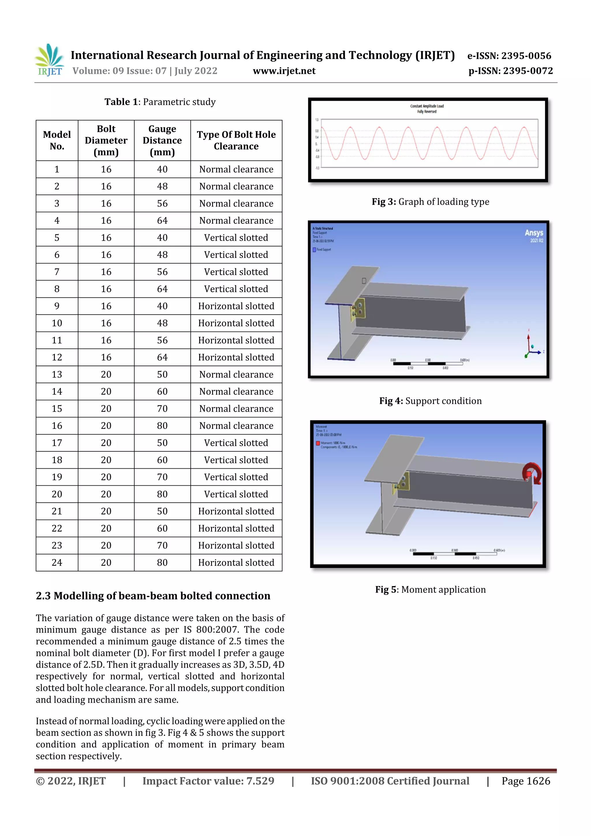 FINITE ELEMENT ANALYSIS OF BEAM-BEAM BOLTED CONNECTION UNDER PURE ...