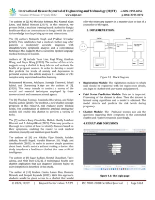MEDICAL CHATBOT FOR PERINATAL WOMEN USING MACHINE LEARNING | PDF