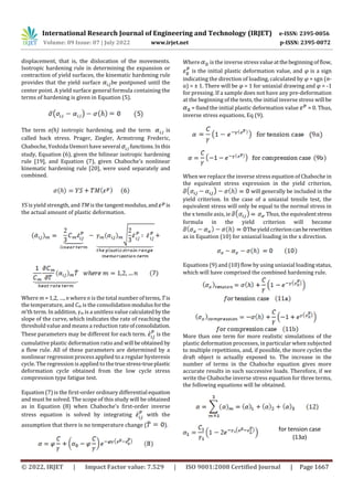 PERFORMANCES OF DİFFERENT OPTİMİZATİON METHODS FOR CALİBRATİNG OF THE COMBİNED HARDENİNG RULE’S ...