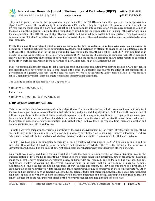 Job Scheduling Mechanisms in Fog Computing Using Soft Computing Techniques. | PDF