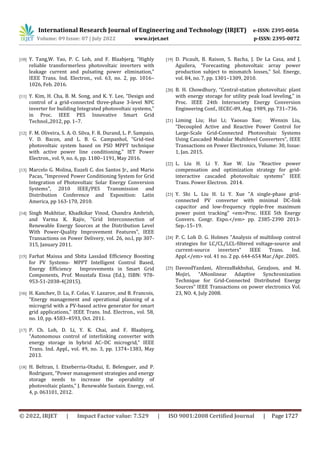 Grid Integration and Application of Solar Energy; A Technological Review | PDF