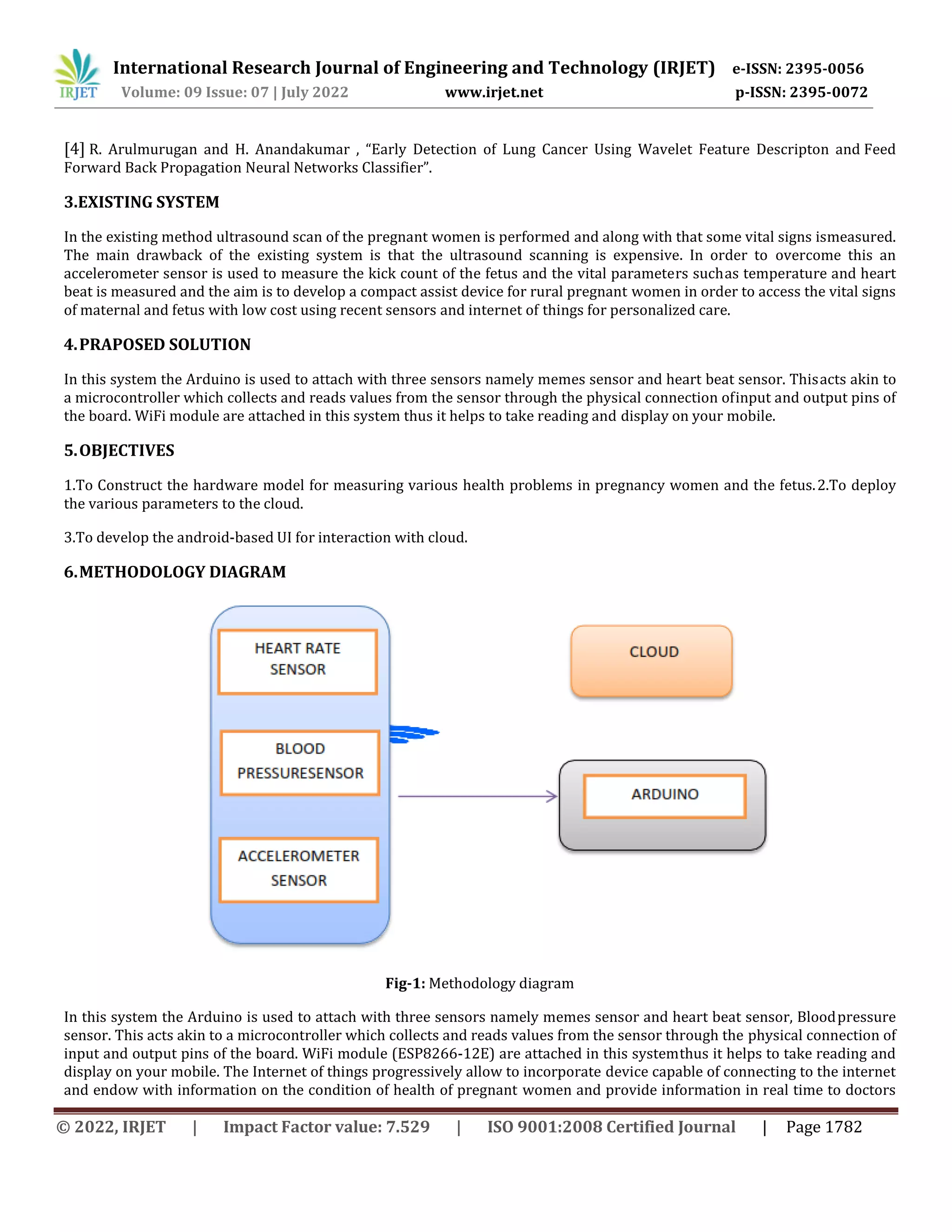 SMART PRENATAL HEALTH CARE MONITORING SYSTEM FOR PREGNANCY WOMEN IN ...