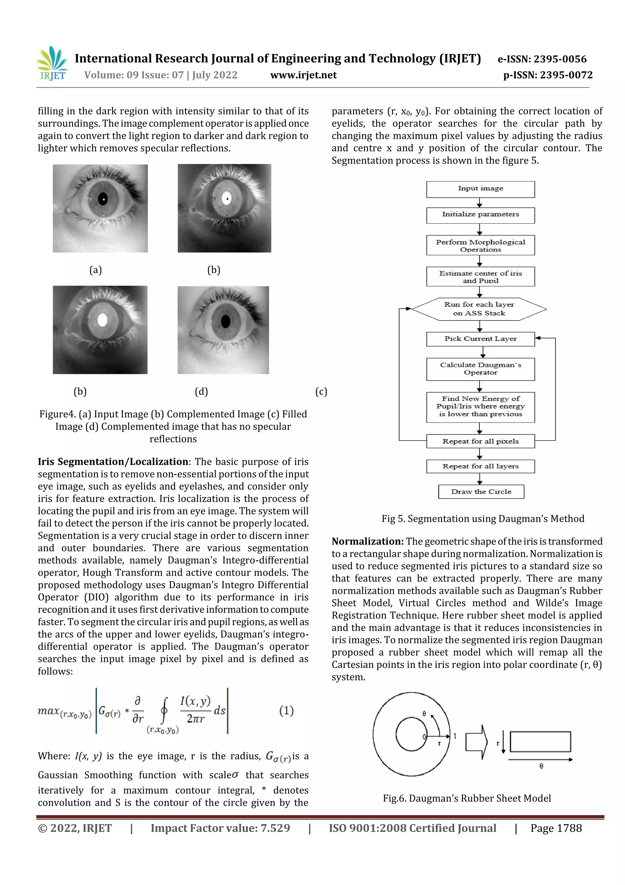 Iris Biometric Based Person Identification Using Deep Learning Technique | PDF