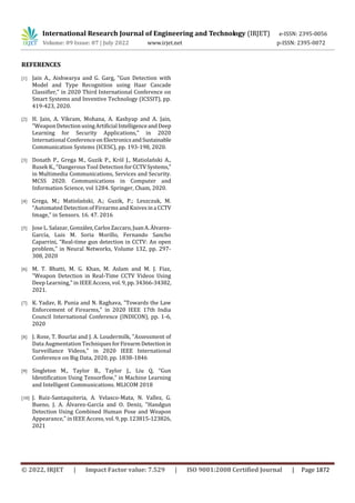 Weapon Detection and Classification in CCTV Footage | PDF