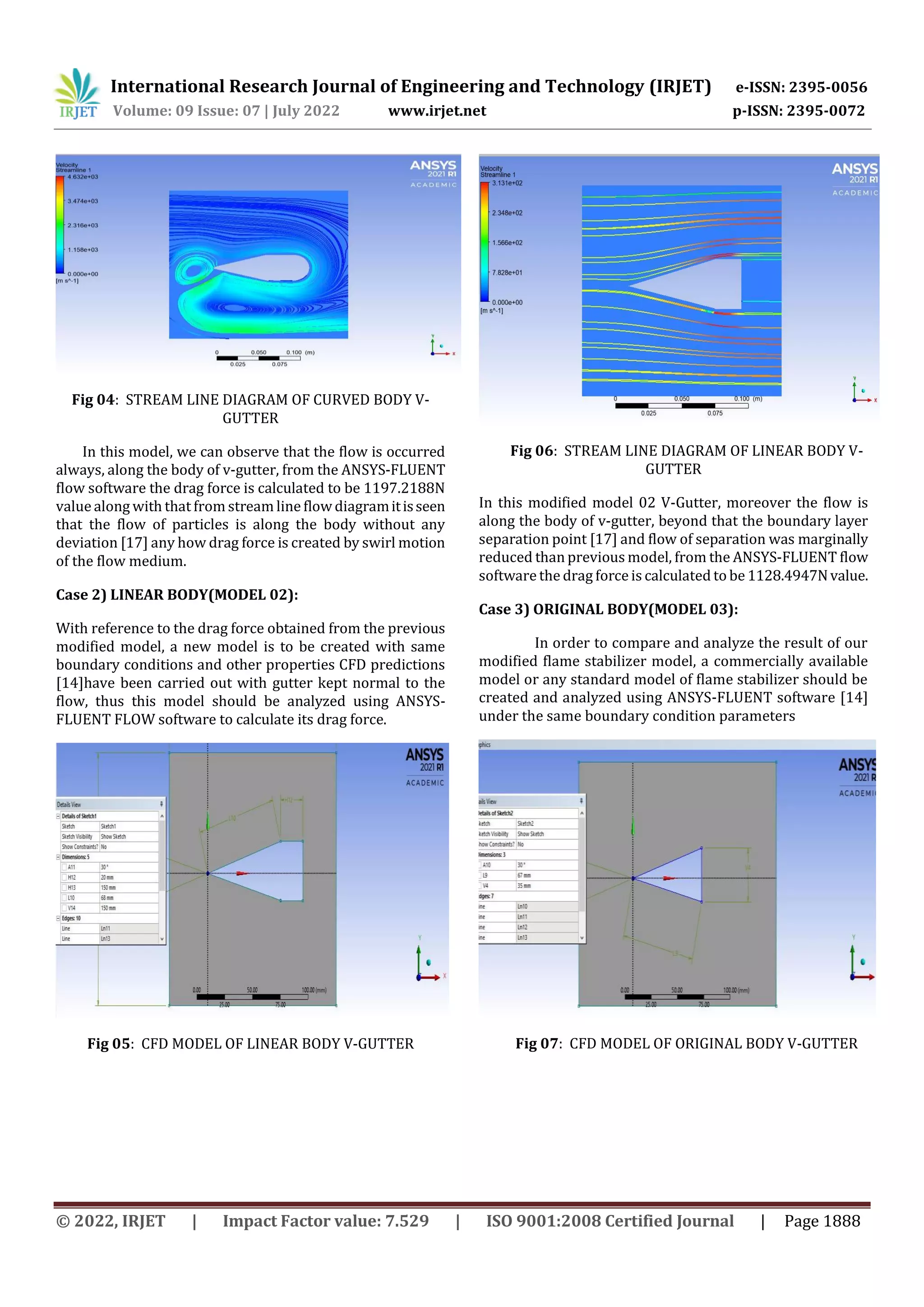 DRAG REDUCTION ANALYSIS OF A V-GUTTER IN AN AFTER-BURNER BY GEOMETRICAL MODIFICATION USING ...