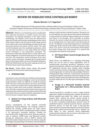 REVIEW ON WIRELESS VOICE CONTROLLED ROBOT | PDF | Operating Systems | Computer Software and ...