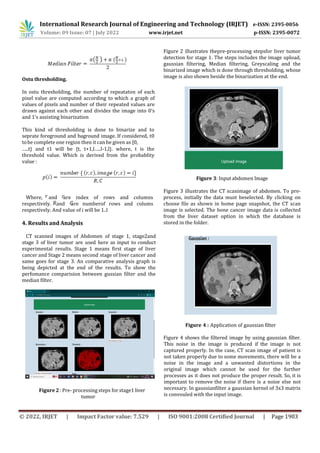 Comparative Analysis of Gaussian Filter and Median filter in Liver Cancer detection | PDF