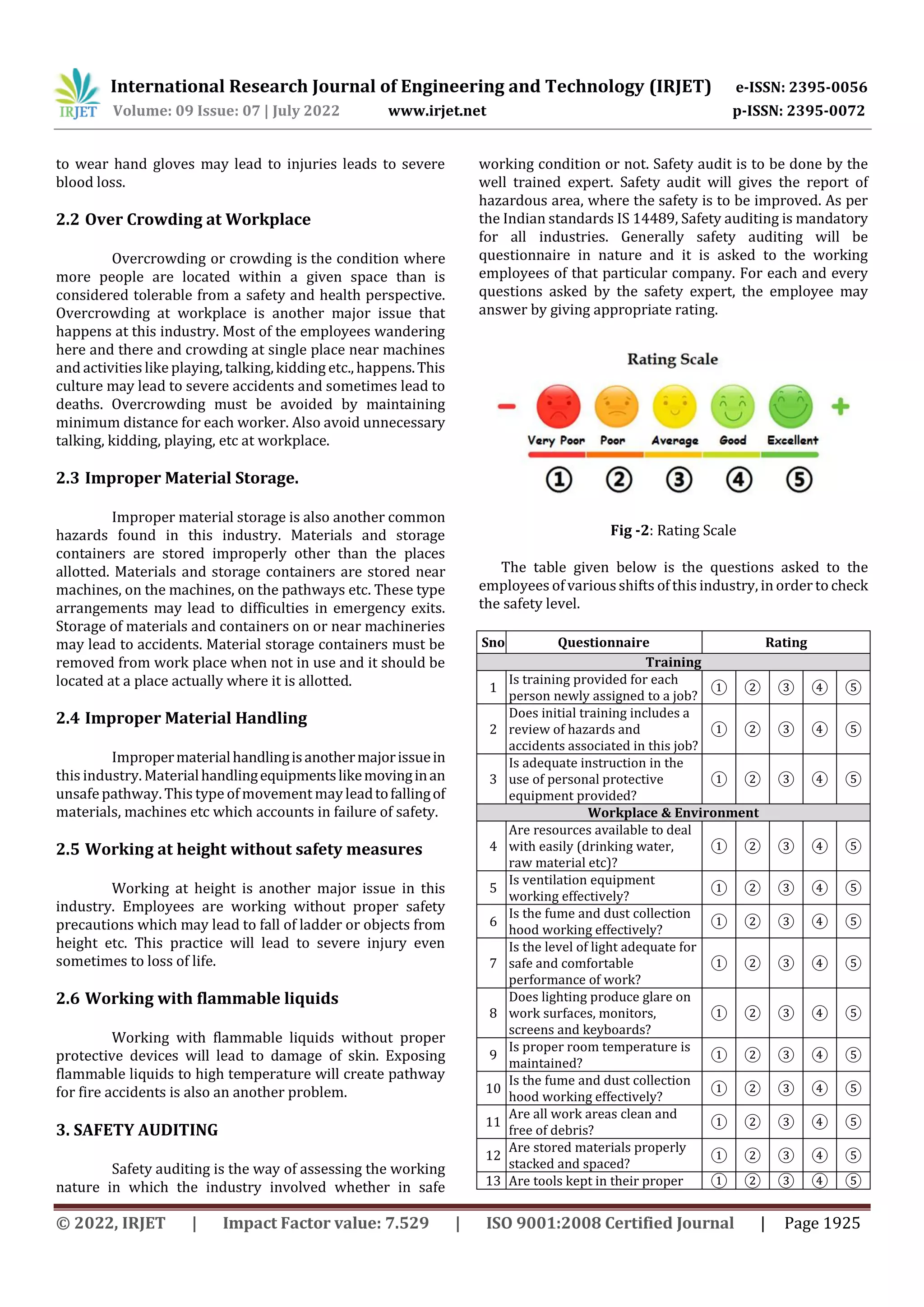 OCCUPATIONAL HAZARD IDENTIFICATION AND RISK ASSESSMENT IN INDUSTRY ...