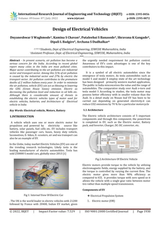 Design of Electrical Vehicles | PDF