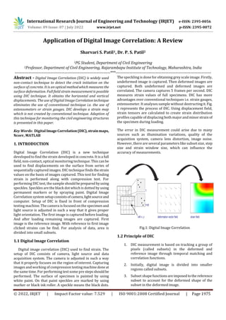 Application of Digital Image Correlation: A Review | PDF
