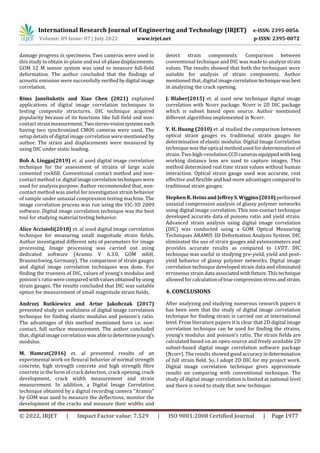 Application of Digital Image Correlation: A Review | PDF