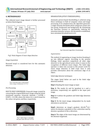 INSECT SHAPE DETECTION AND CLASSIFICATION USING DIGITAL IMAGE ...