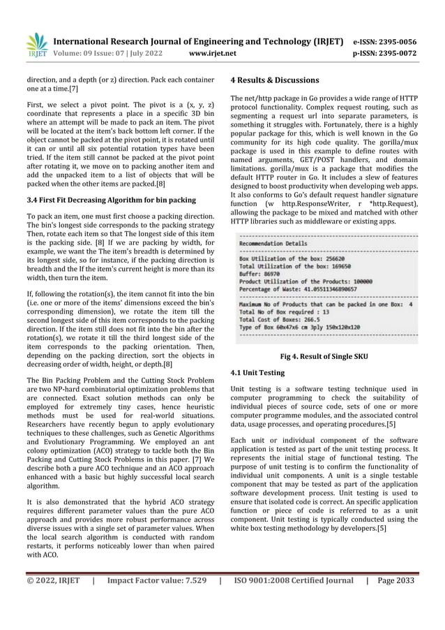 BIN PACKING ALGORITHM IN GOLANG | PDF