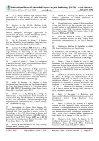 A Review on Diagnosis of High-Impedance Faults | PDF