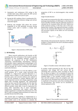 A Review on Diagnosis of High-Impedance Faults | PDF