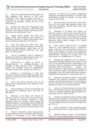 A Review on Diagnosis of High-Impedance Faults | PDF