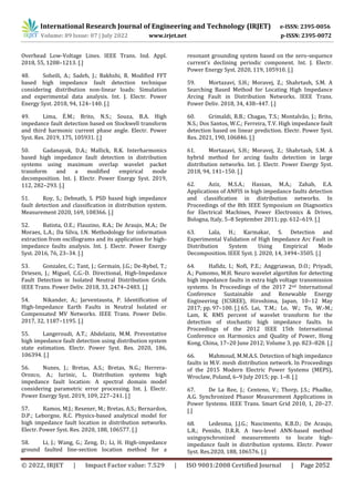 A Review on Diagnosis of High-Impedance Faults | PDF