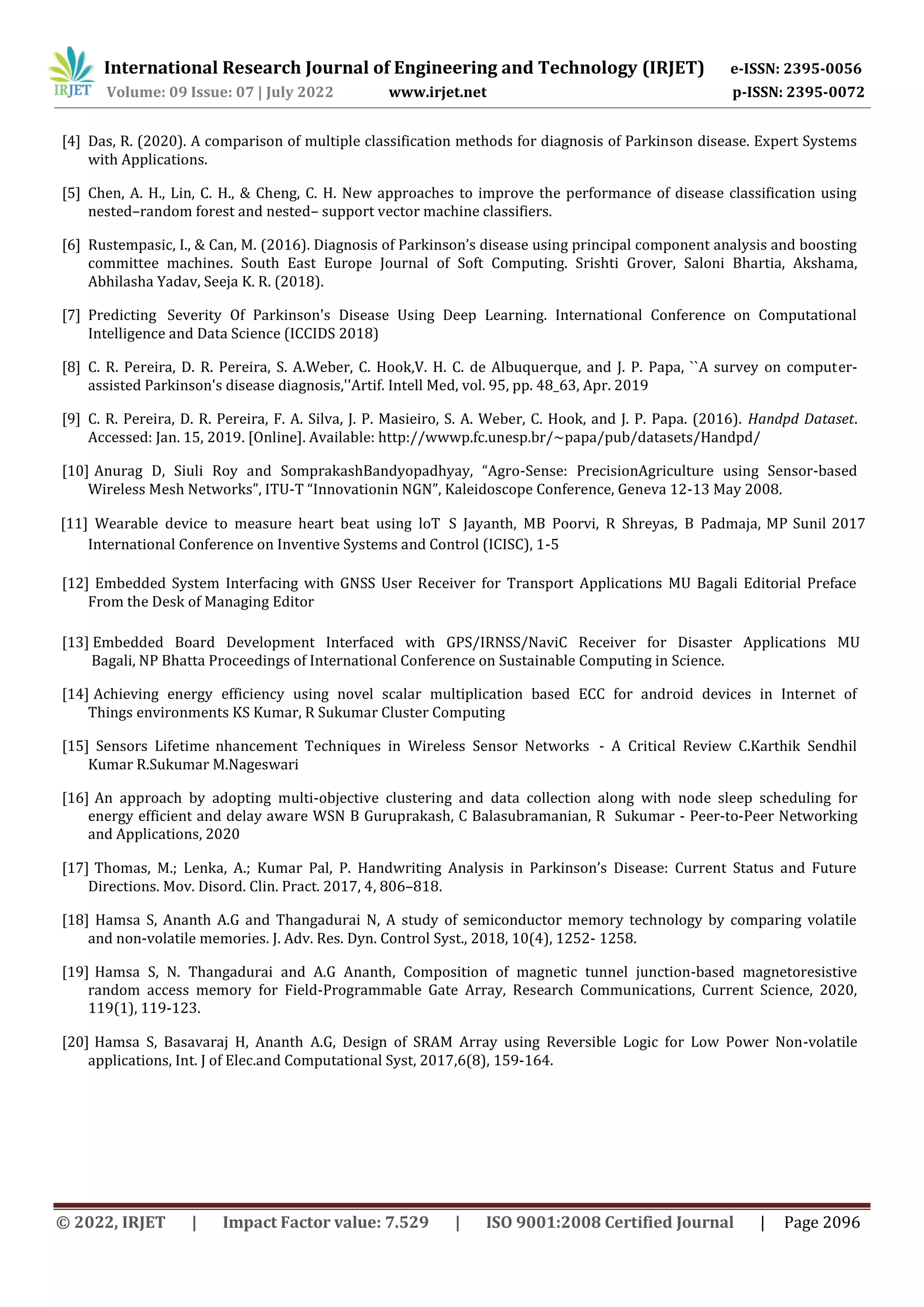 Parkinson’s Disease Detection Using Transfer Learning | PDF