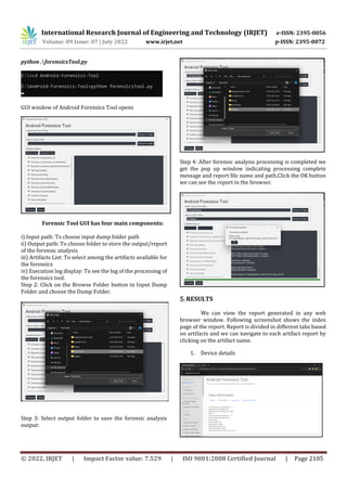 Forensic Tool for Android Mobile Device | PDF | Operating Systems | Computer Software and ...