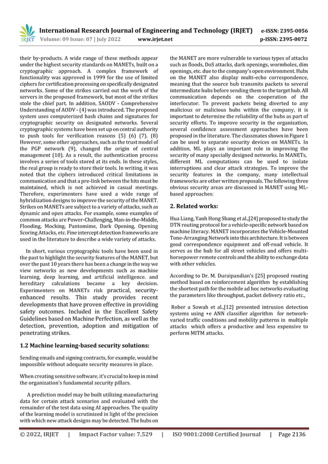 Performance Analysis In Manet Routing Protocol Using Machine Learning