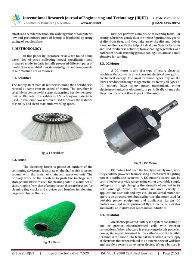DESIGN AND FABRICATION OF ROAD CLEANING AND SCRAP COLLECTING MACHINE | PDF