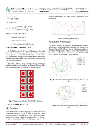 Design of a Wideband 8x8 MIMO Microstrip Patch Antenna for 5G ...