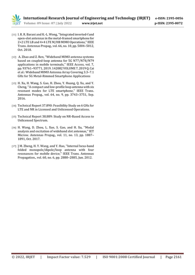 Design of a Wideband 8x8 MIMO Microstrip Patch Antenna for 5G ...